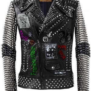 Steampunk Customize Jacket for Biker, Heavy Metal Studwork, Leather ...