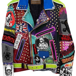 Gothic Outfit Patchwork, Jacket for Men, Social Tendencies Studwork ...