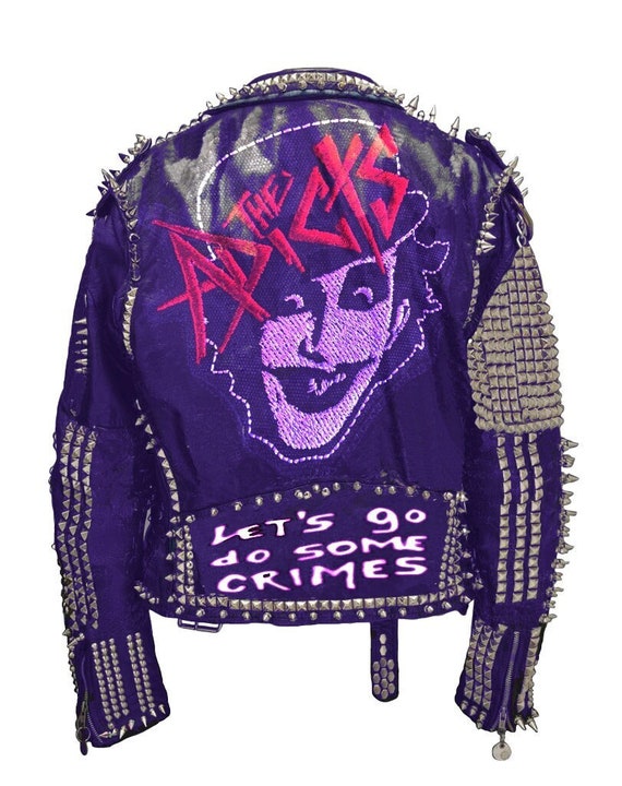 Frankenstein Steampunk Gothic Jacket, Patches Spike Studded Frankenstein Steampunk Gothic Jacket, Patches Spike Studded