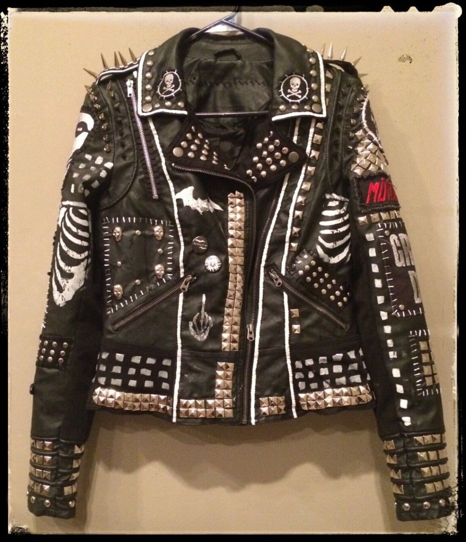 Gothic Personalized Jacket, Made to Order Bikers Patches Jacket ...