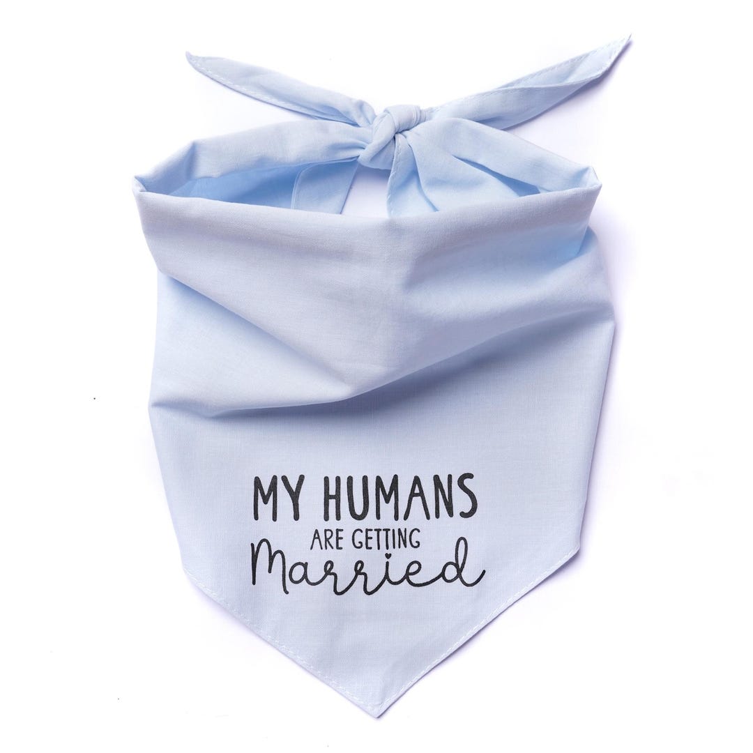 Getting Married Blue Dog Bandana - Etsy