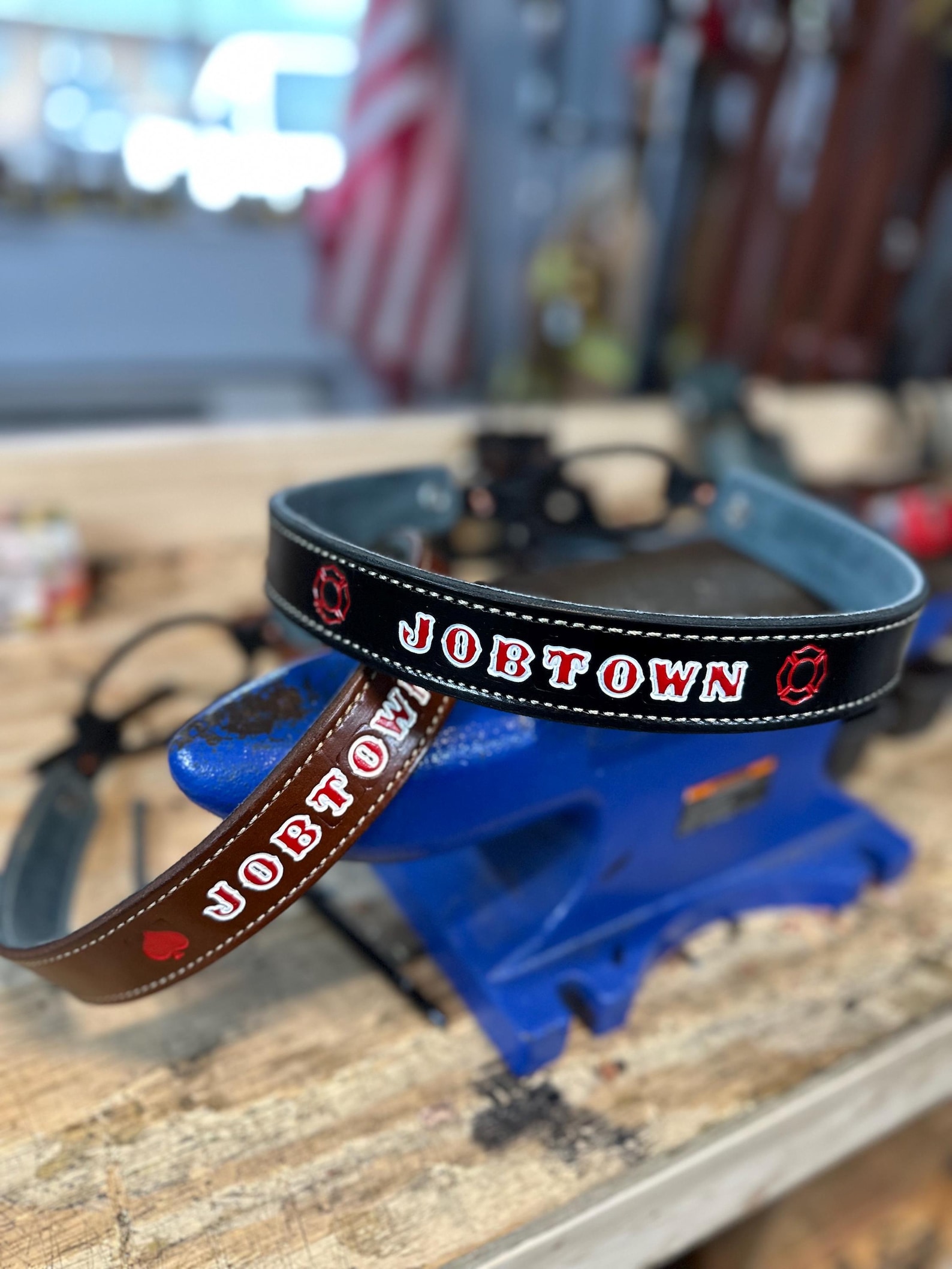 Custom Leather Firefighter Helmet Band - Etsy UK