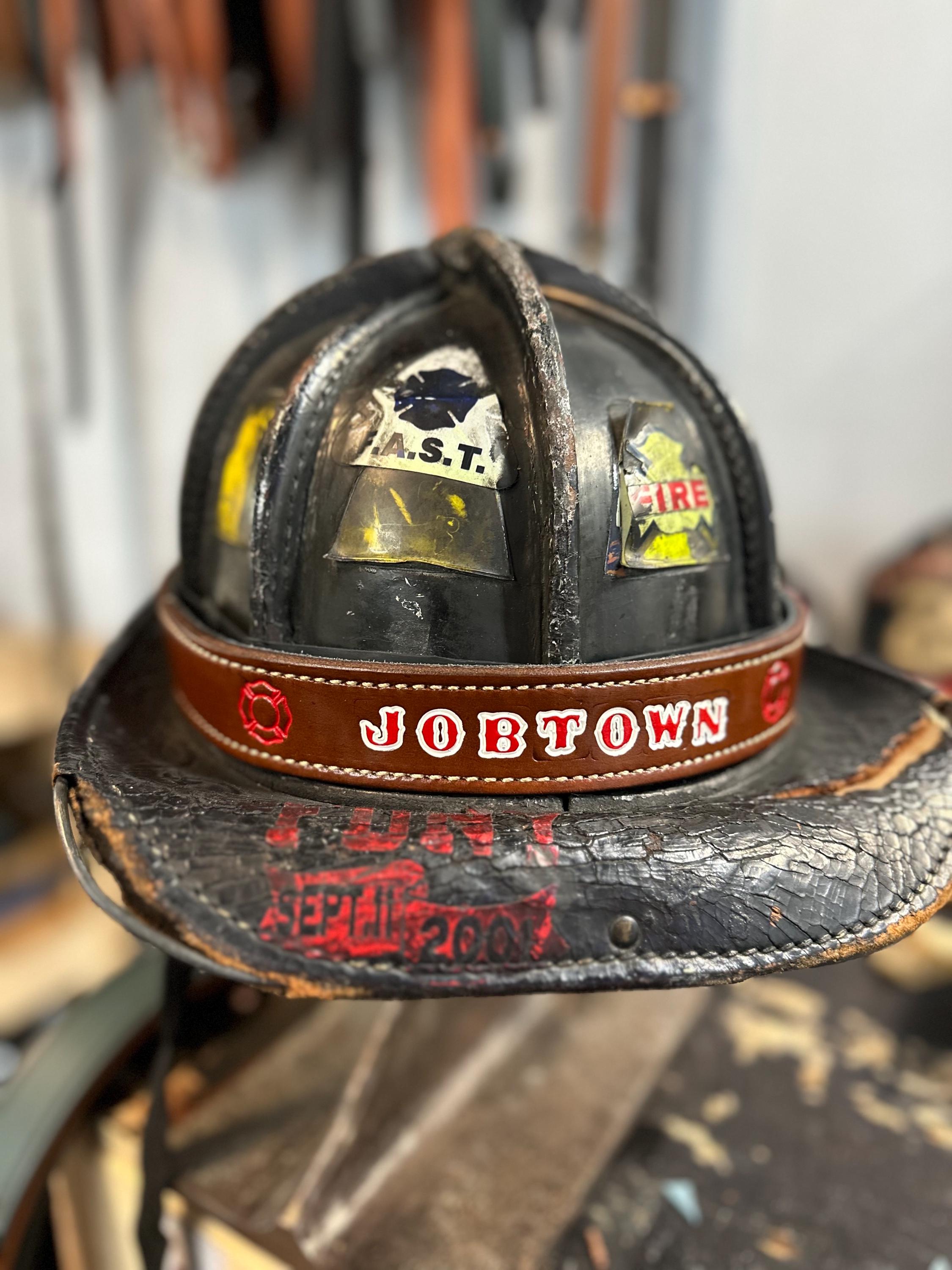 Custom Leather Firefighter Helmet Band - Etsy UK