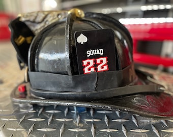 Firefighter Leather Helmet Card - Etsy
