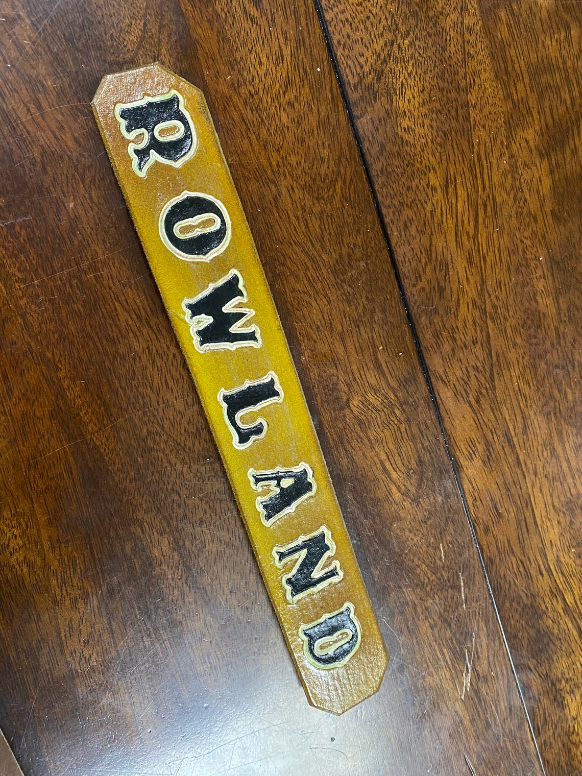 Custom Leather Name Plate/tag | Etsy