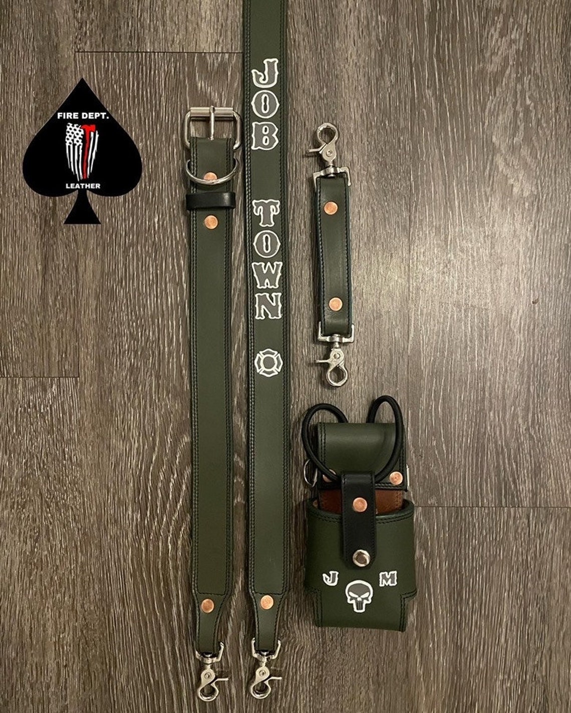 Firefighter Custom Leather Radio Strap custom Color - Etsy