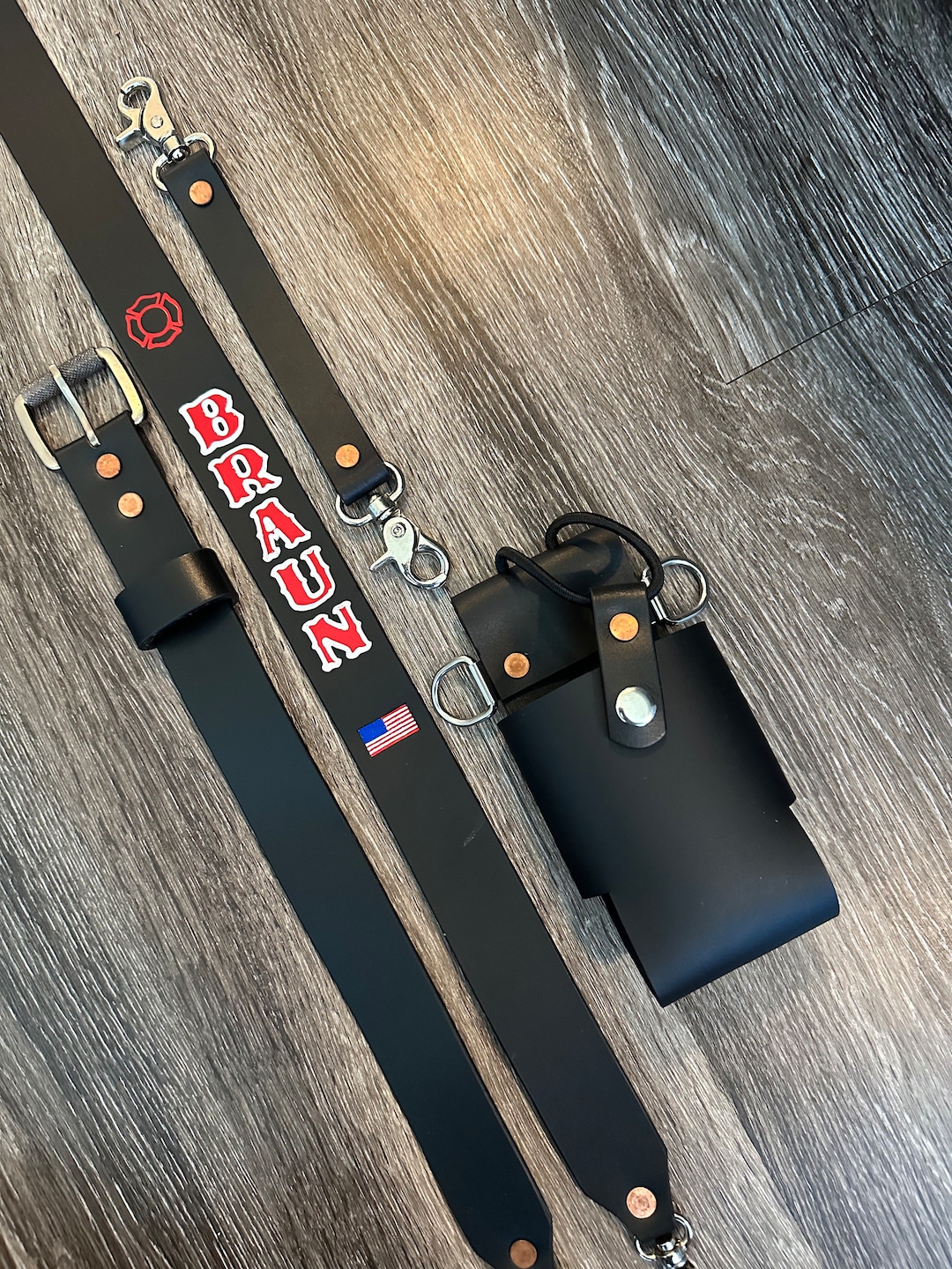Firefighter Custom Radio Strap Belt Set - Etsy