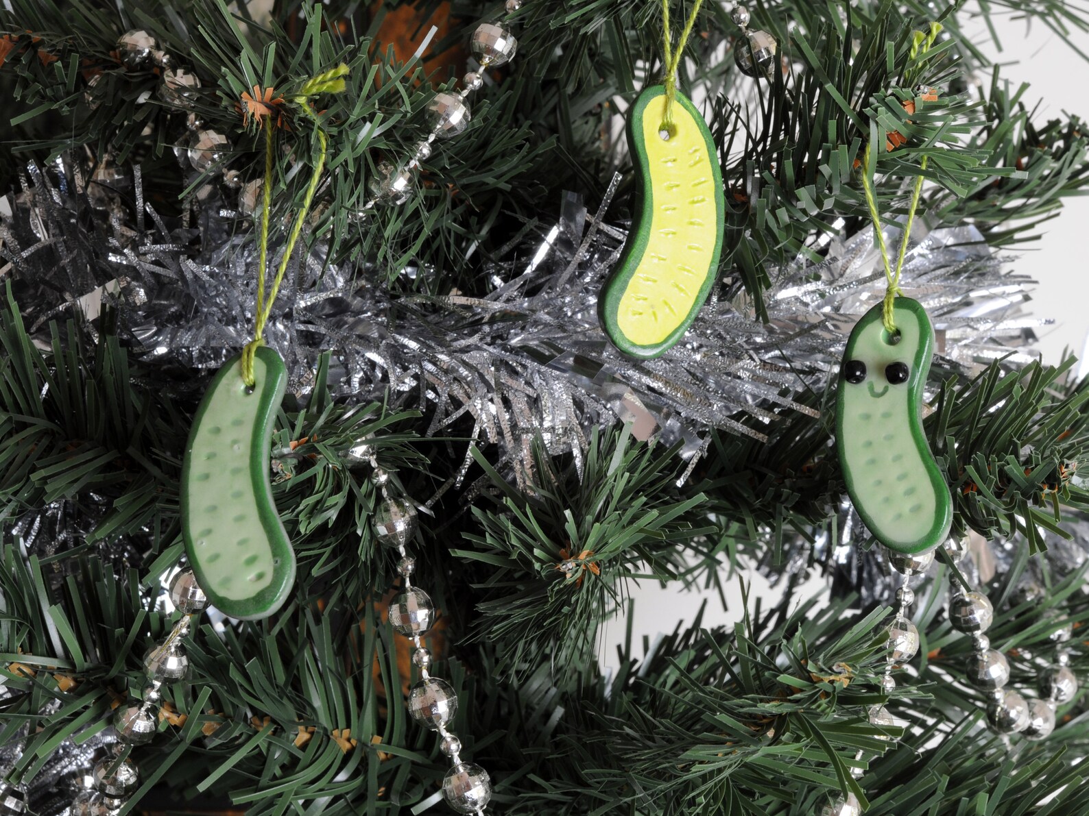 Christmas Pickle Christmas Tree Ornament Ceramic Ornament Funny Tree ...
