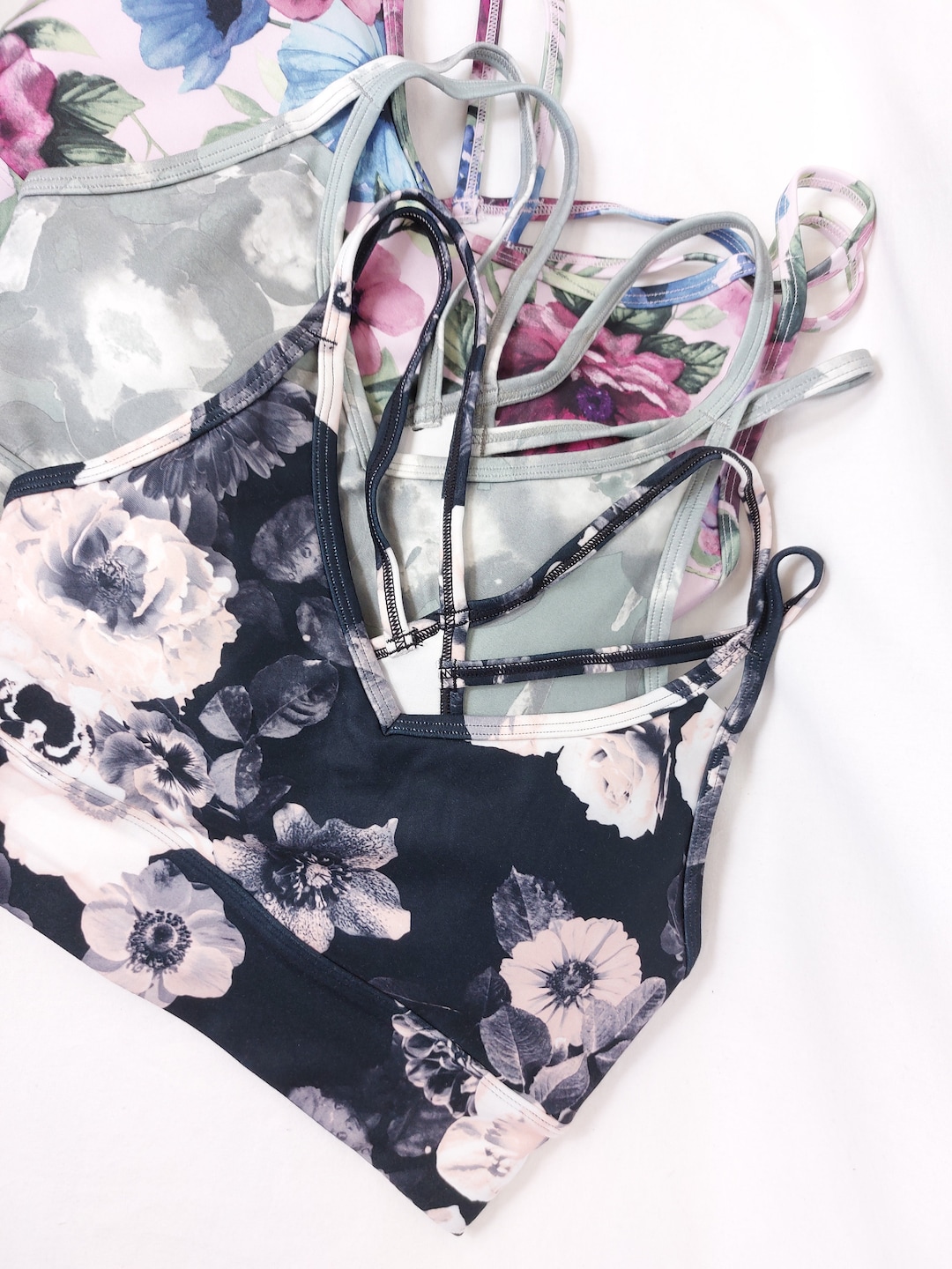 Balance Collection Sports Bra Non-wired Padded Cutout Racerback Print ...