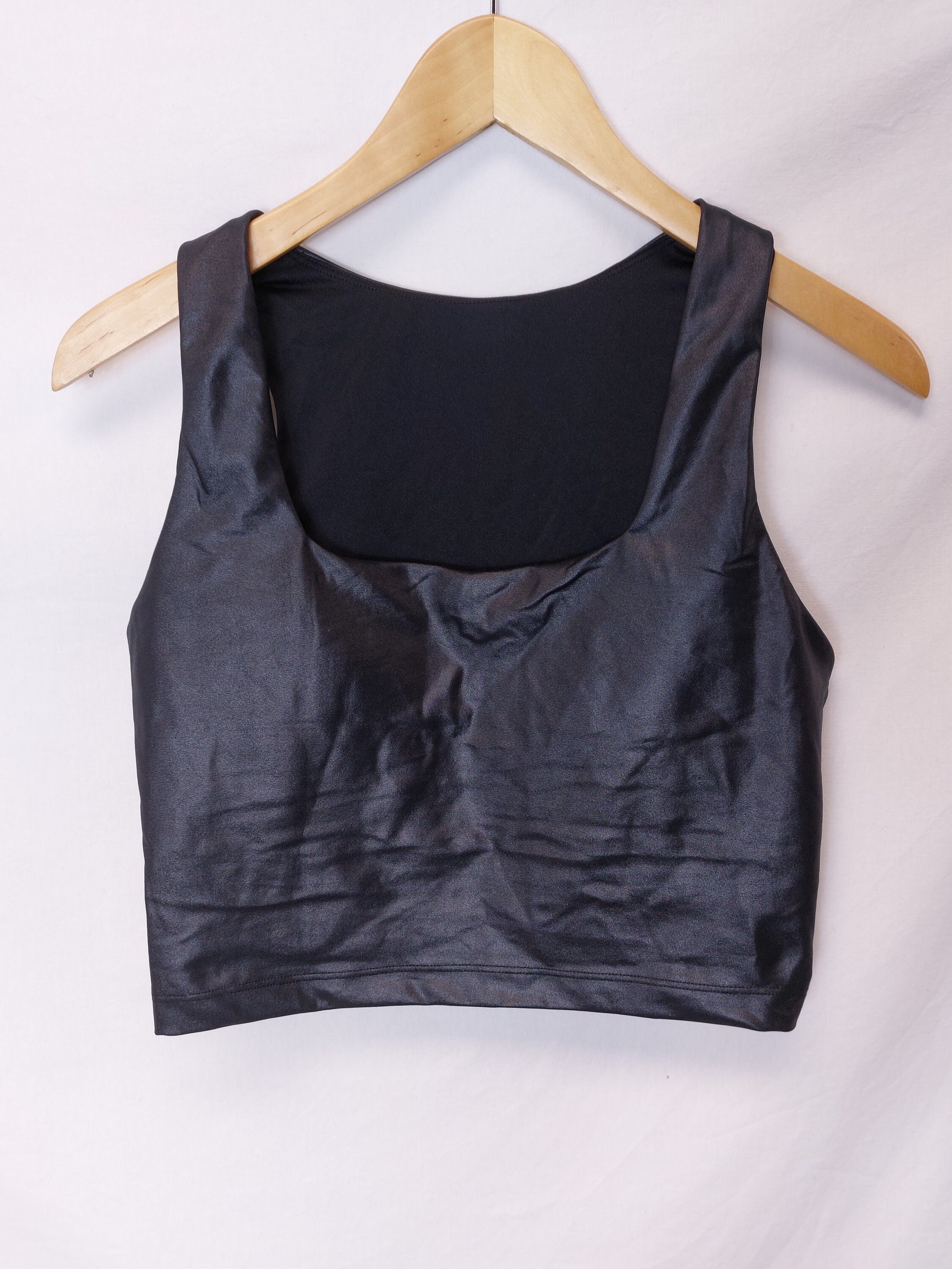 Marika Tina Crop Top Sports Bra Yoga Top Shiny Wetlook Longline Padded ...