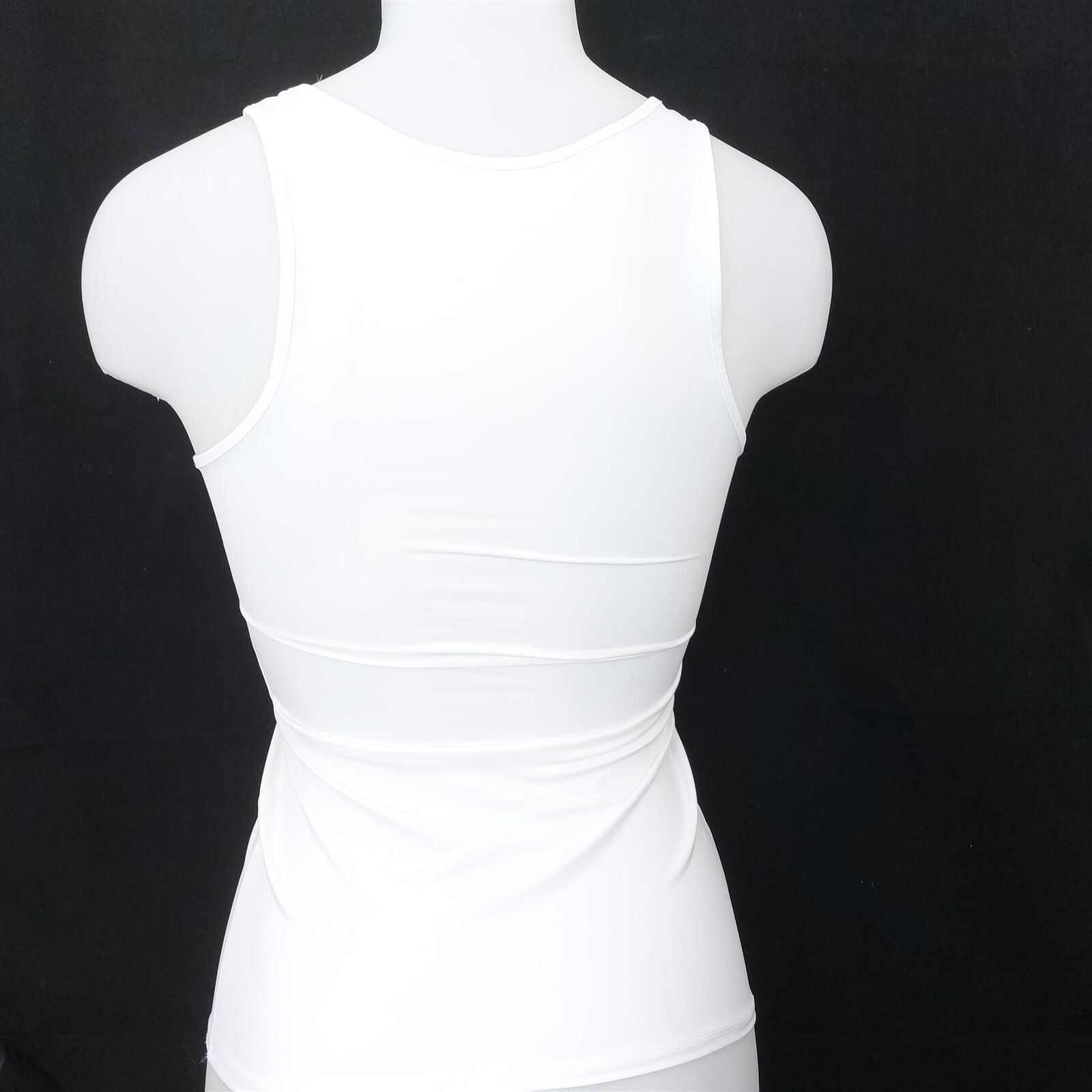 Women's Camisole Lace Detail Light Control Soft Support Vest Top White ...