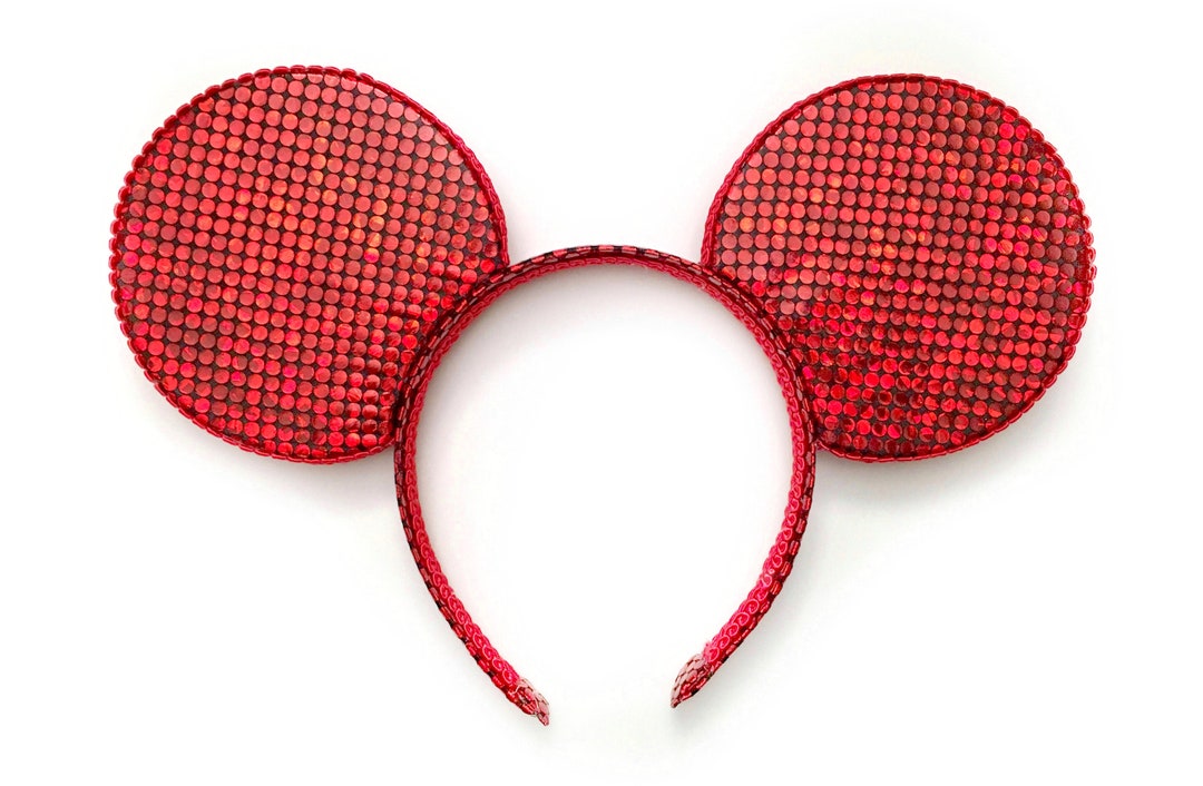 Red Sparkle Mouse Ears Red Mouse Ears Mouse Ears - Etsy
