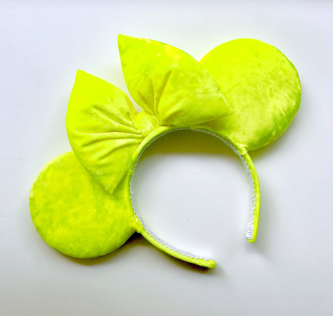 Neon Yellow Mouse Ears Neon Mouse Ears Yellow Mouse Ears - Etsy