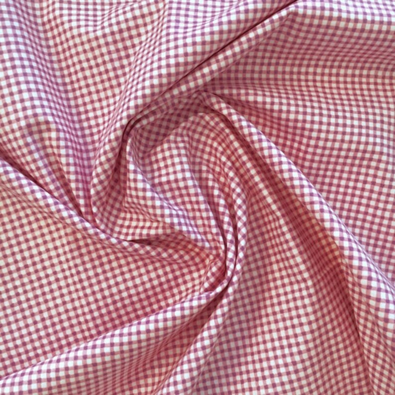 Pink check Fabric Check printed Cotton Fabric Wide Fabric | Etsy