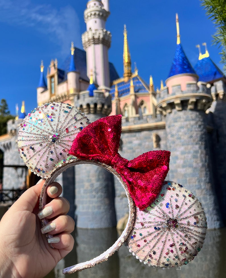 Glitter Iridescent Fireworks Sparkling Princess Mouse Ears Minnie ...