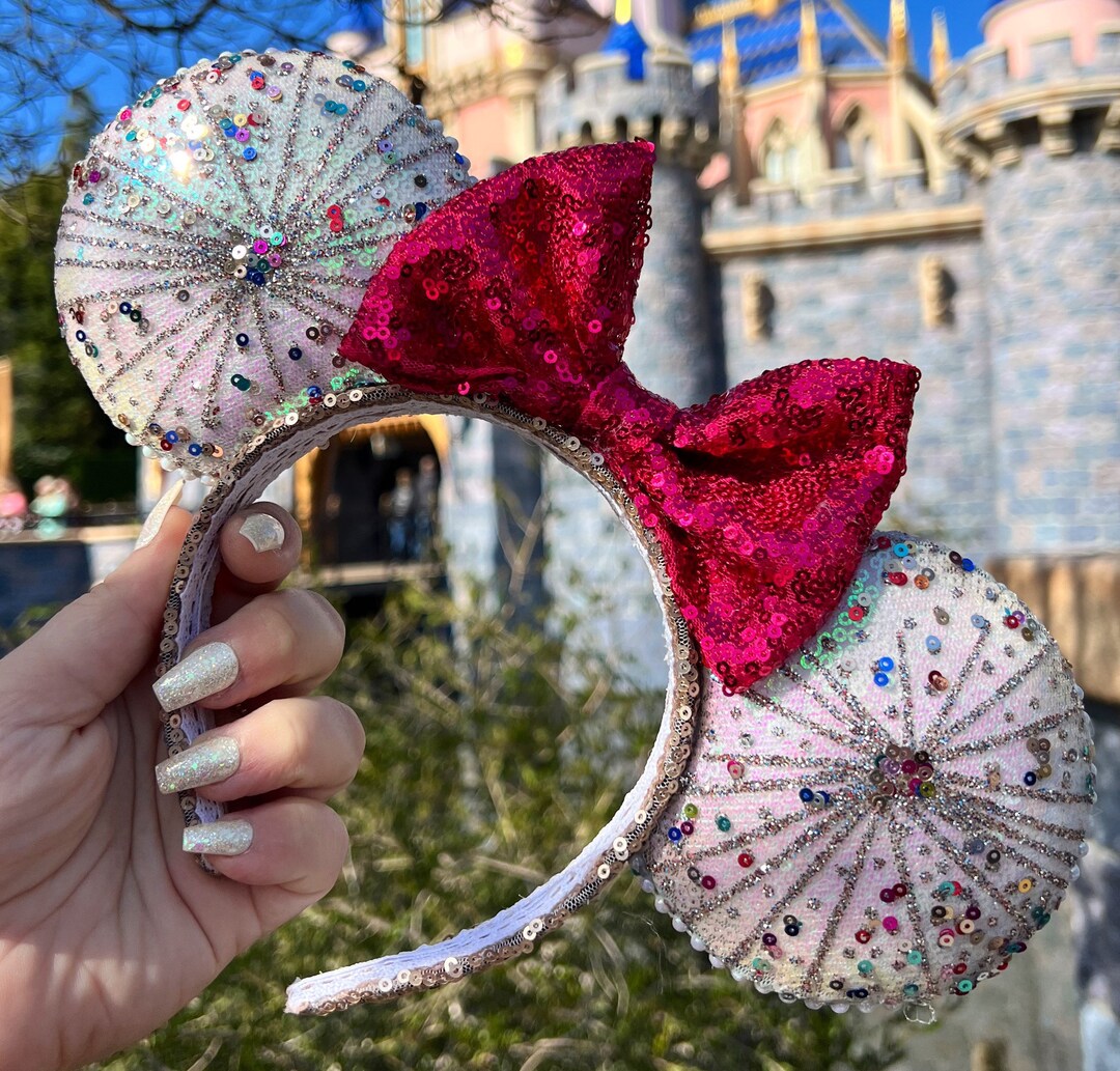 Glitter Iridescent Fireworks Sparkling Princess Mouse Ears Minnie ...