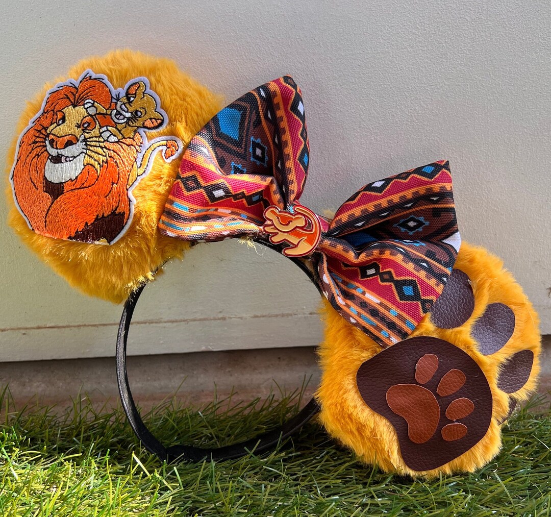 Furry Simba Lion King Inspired Mouse Ears With Pawprints - Etsy