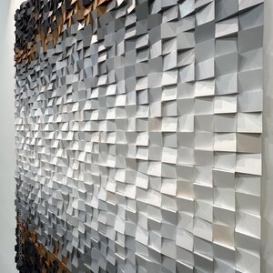 Wood Wall Art Sound Diffuser Gray & Brown Parametric Wall Art for Echo ...