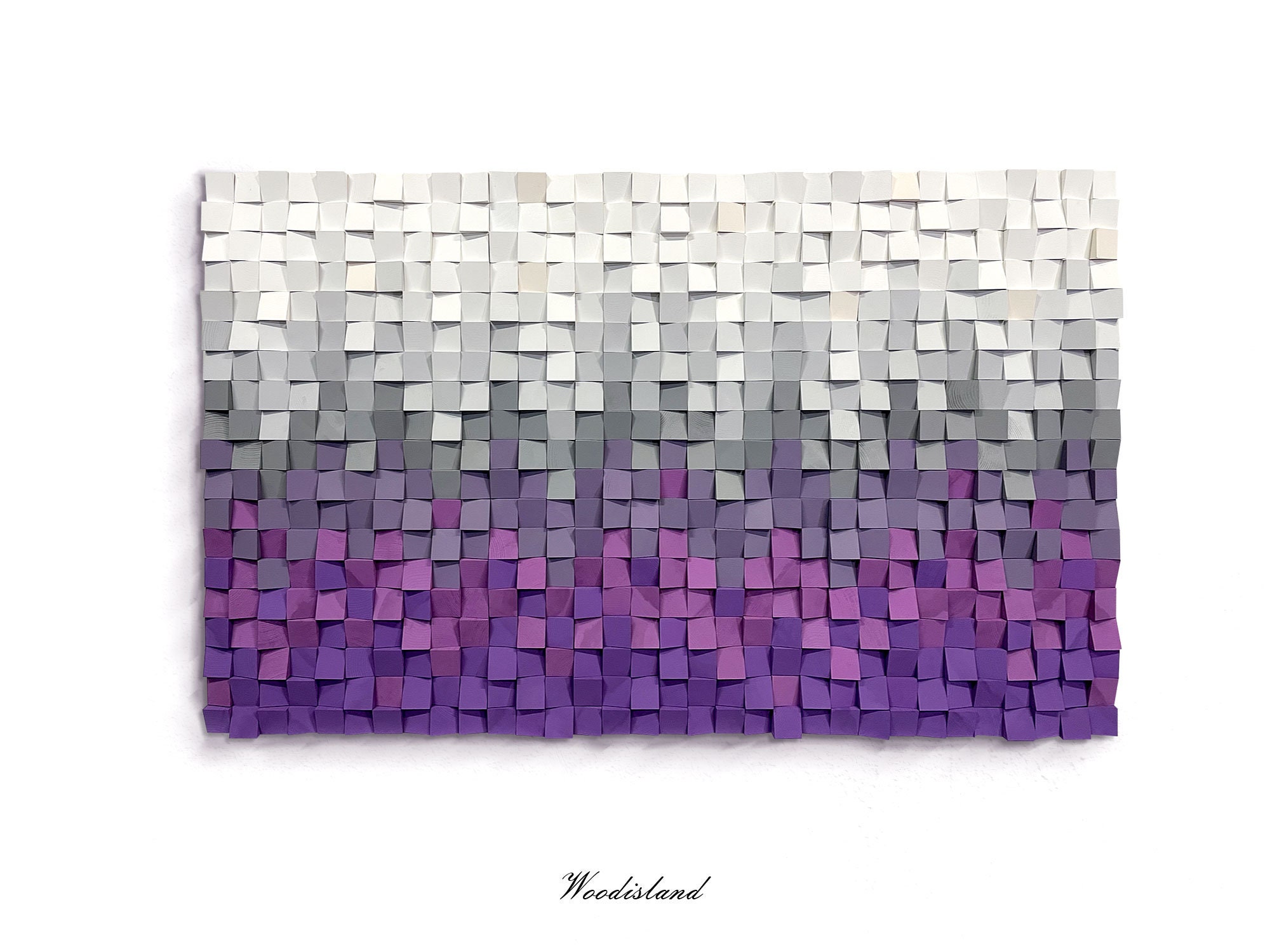 Large Wood Wall Geometric Sound Diffuser Acoustic Panel Art, 3D Mosaic ...