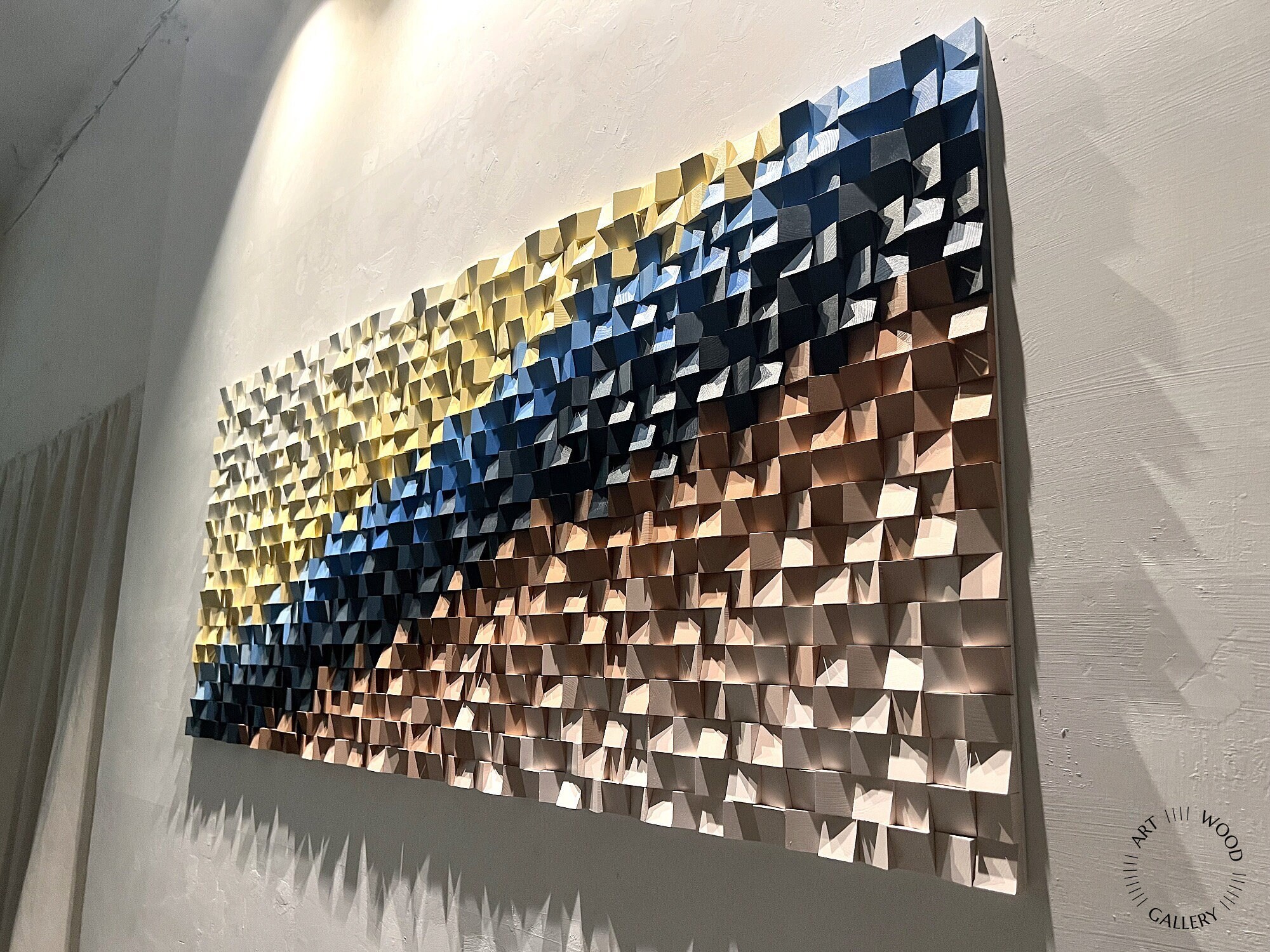 Wood Wall Sound Diffuser Acoustic Panel Art CALIFORNIA 3d - Etsy