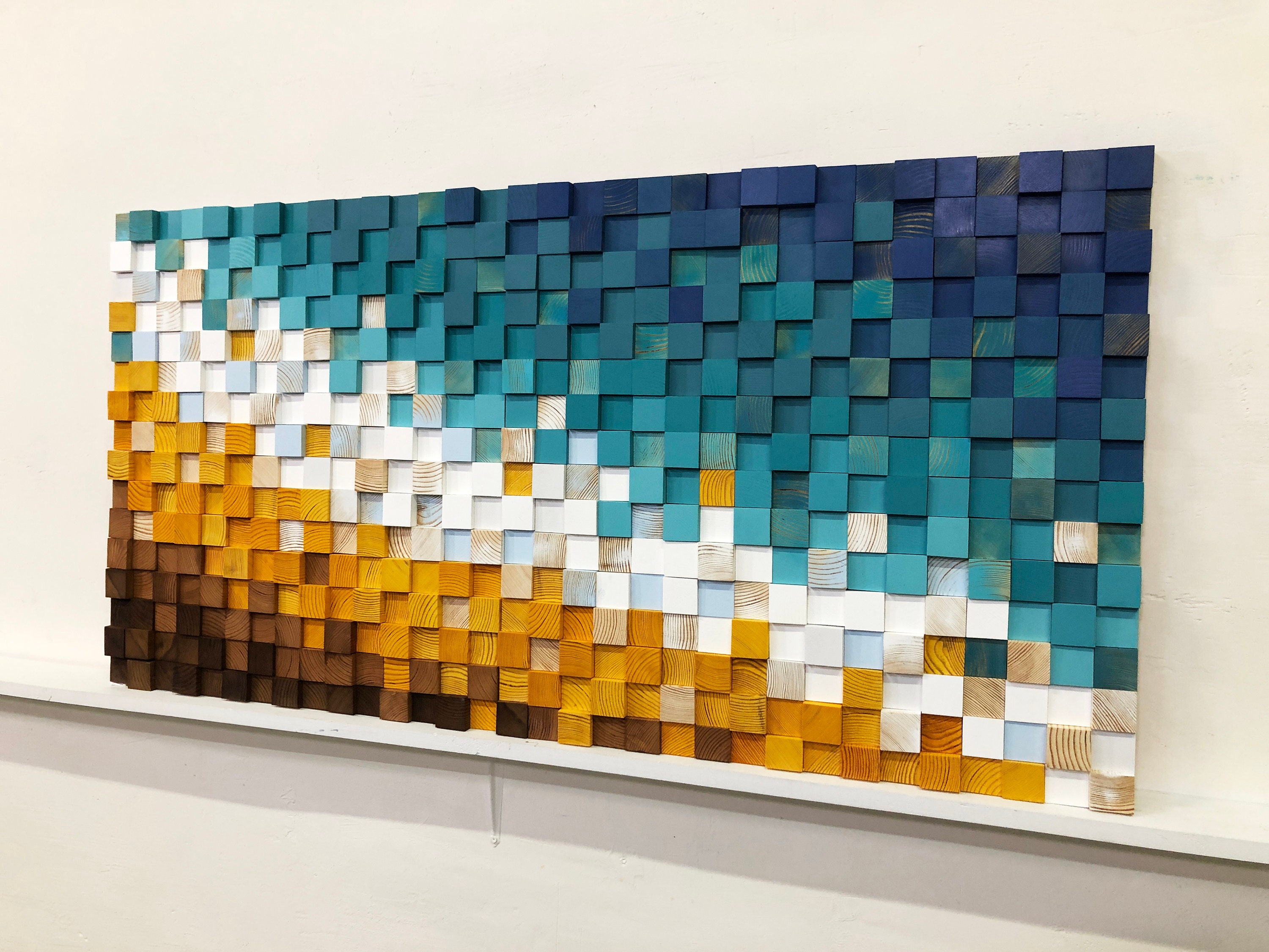 Reclaimed Wood Sound Diffuser Wall Acoustic Panel Art - Etsy