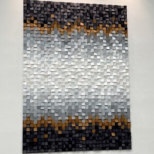 Large Geometric Wood Wall Art Sound Diffuser Acoustic Panel HOMEY. Wood ...