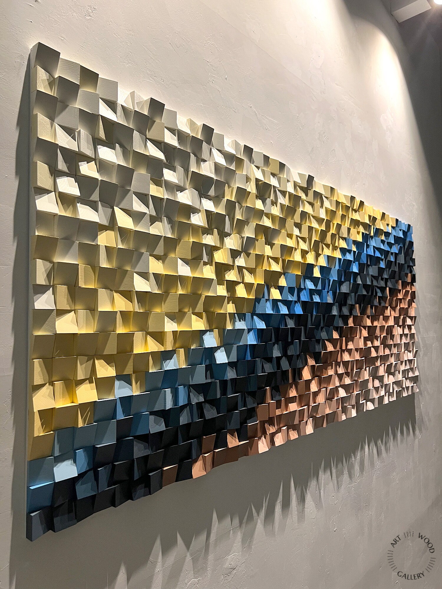 Wood Wall Sound Diffuser Acoustic Panel Art CALIFORNIA 3d - Etsy