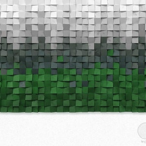 Emerald Green Wood Wall Art Panel iceland, Ombre Home Decor for Bedroom ...
