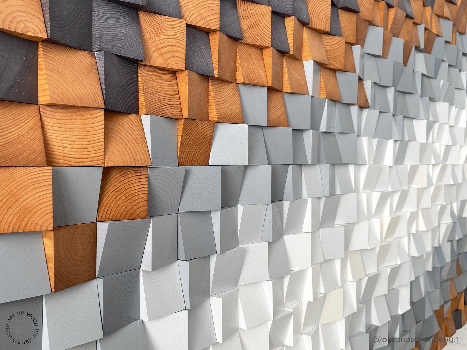 Large Scandinavian Geometric Wood Wall Art. Reclaimed Wood - Etsy