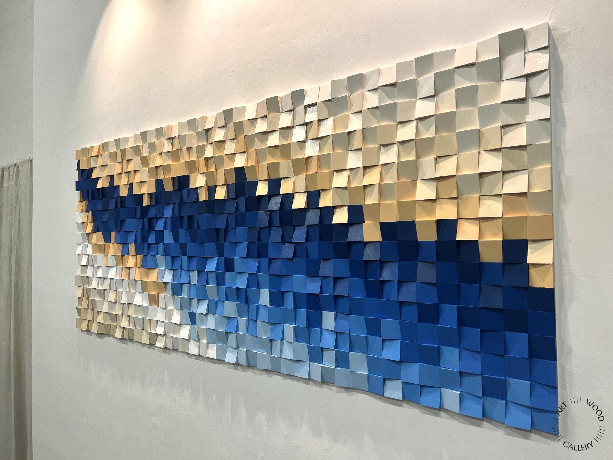 Extra Large Wood Wall Sound Diffuser Panel Art FEELING GOOD 2 - Etsy