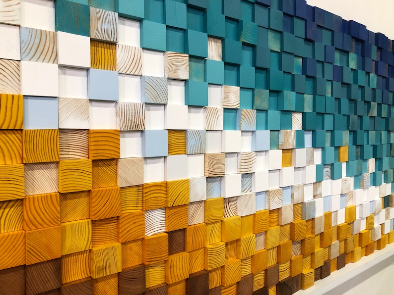 Reclaimed Wood Sound Diffuser Wall Acoustic Panel Art - Etsy