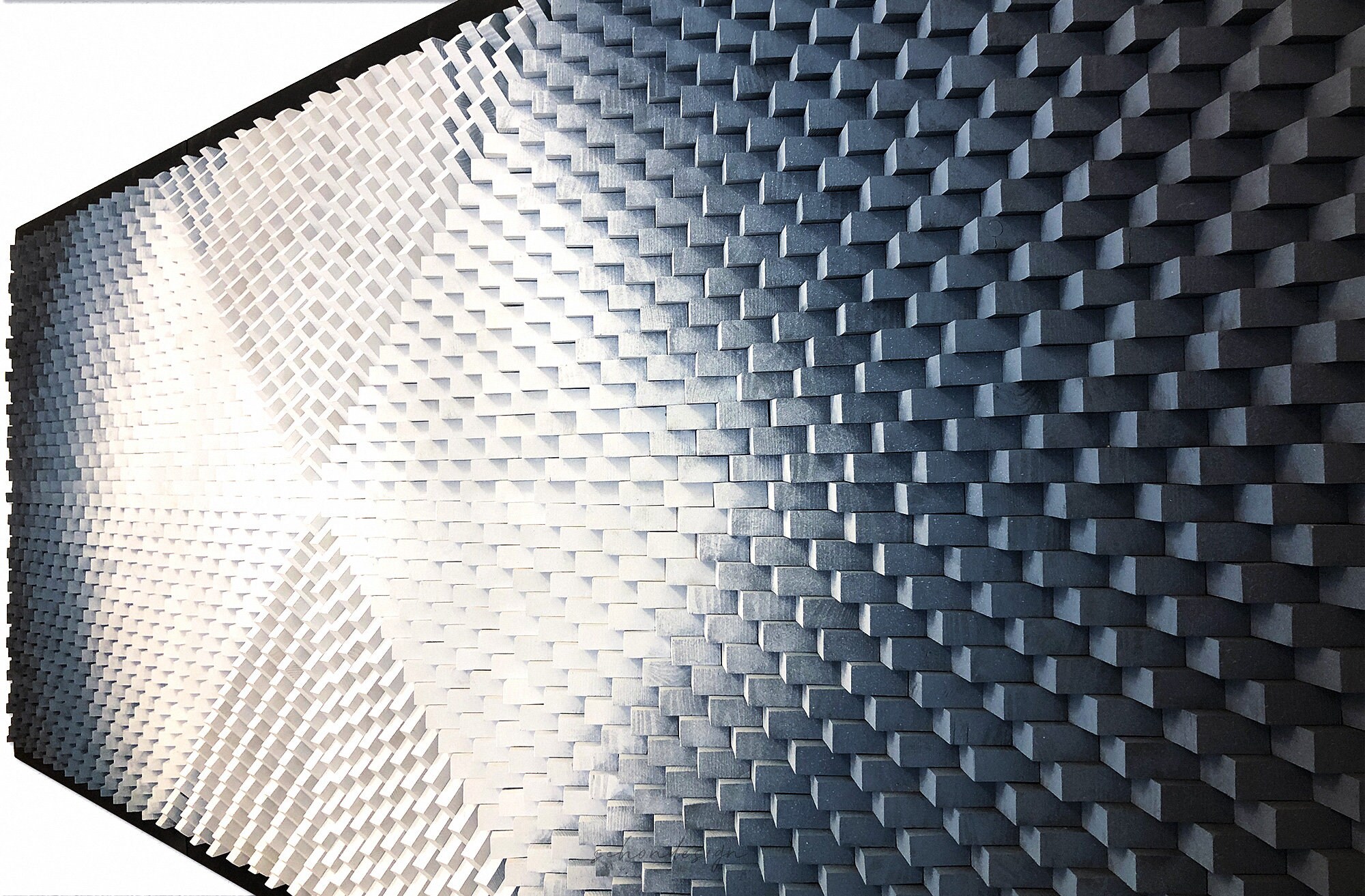 Extra Large Wood Sound Diffuser Acoustic Wall Panel Art SNOWSHTORM, 3d ...