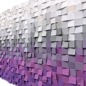 Large Wood Wall Geometric Sound Diffuser Acoustic Panel Art, 3D Mosaic ...