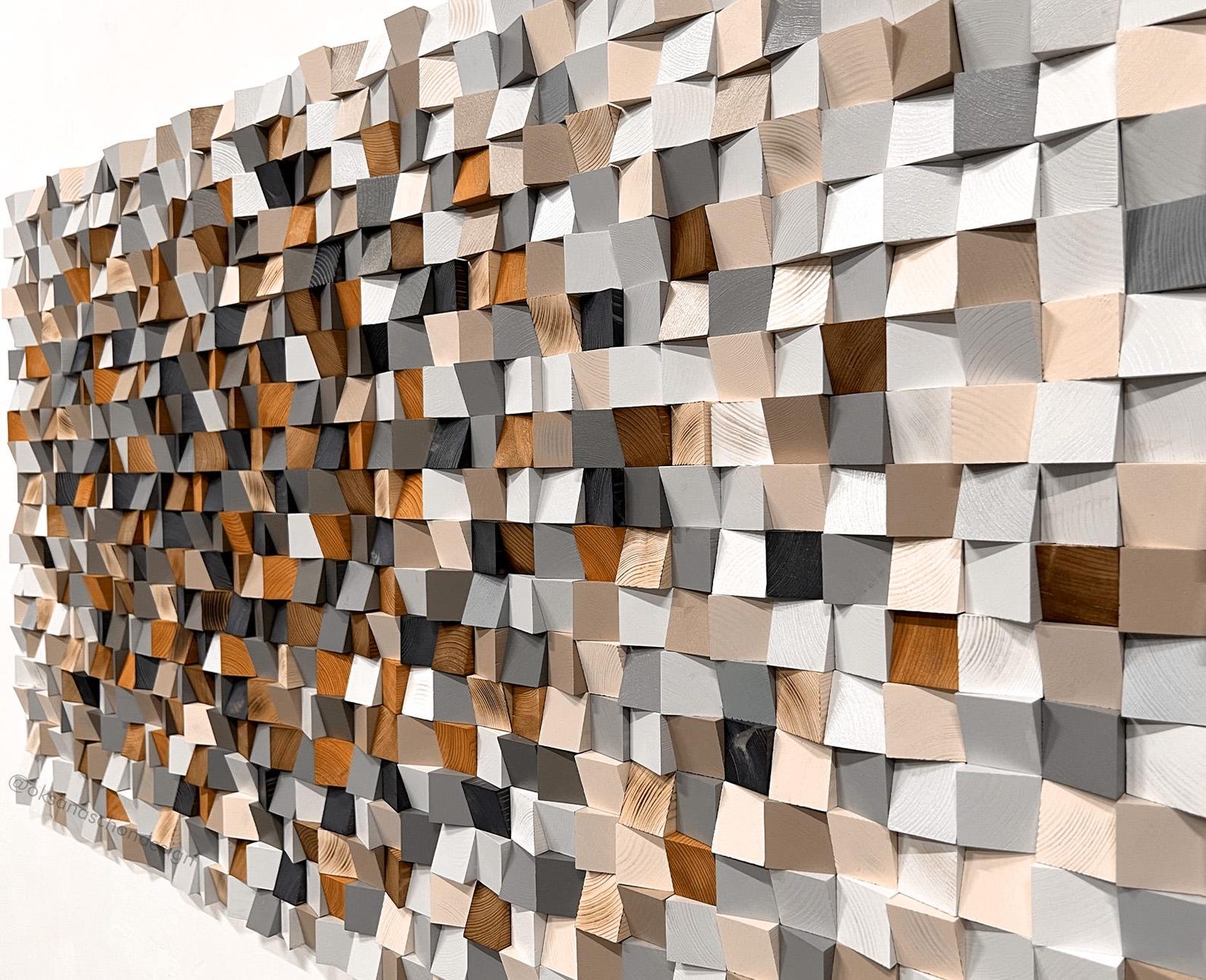 Acoustic Panel - Brown Wood Sound Diffuser - 3d Wall Panels - Large ...