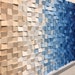 Navy Light Blue Ombre Wood Wall Sound Diffuser Acoustic Panel - Etsy
