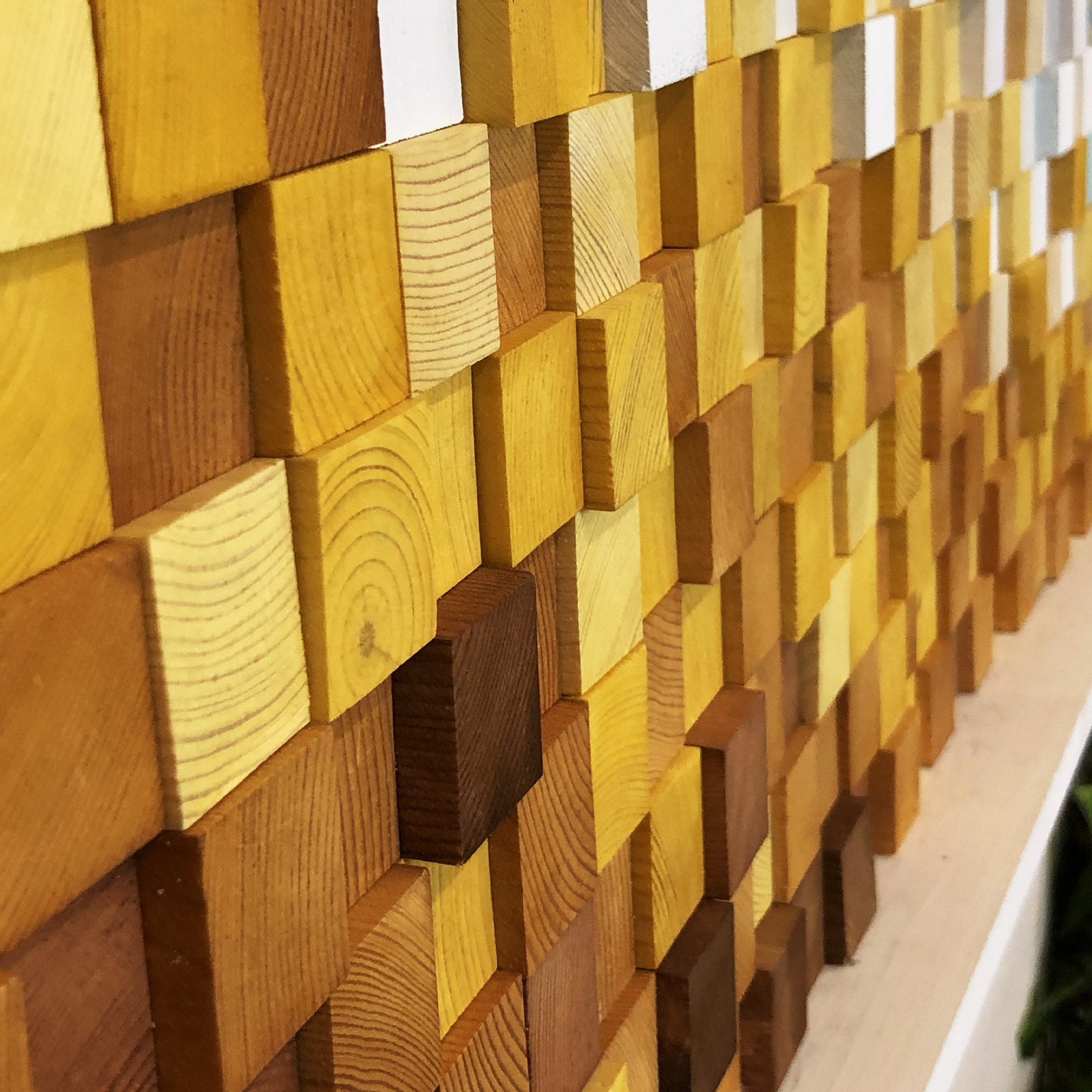 Reclaimed Wood Sound Diffuser Wall Acoustic Panel Art aquamarine, 3d ...