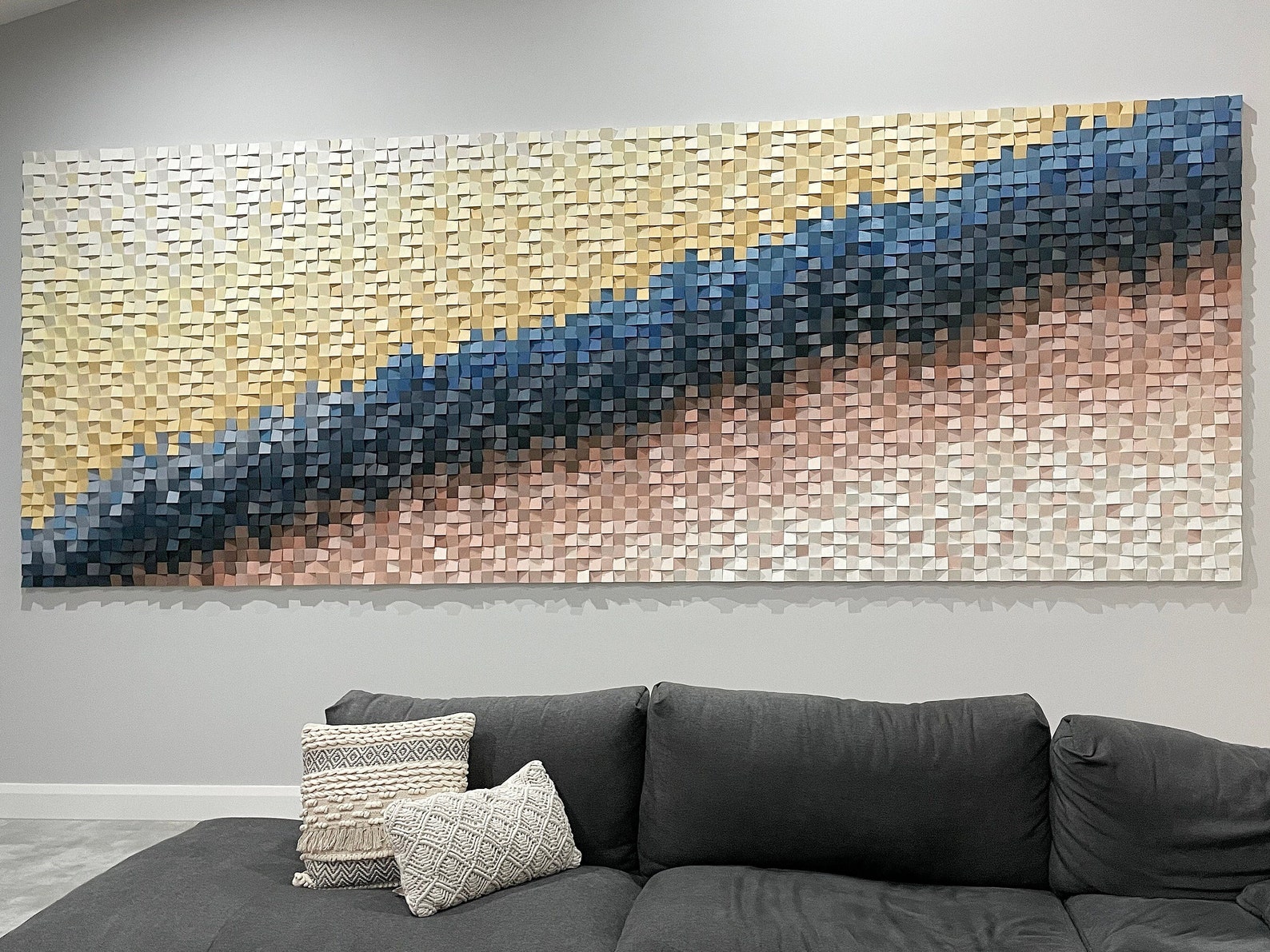 Wood Wall Sound Diffuser Acoustic Panel Art CALIFORNIA 3d - Etsy