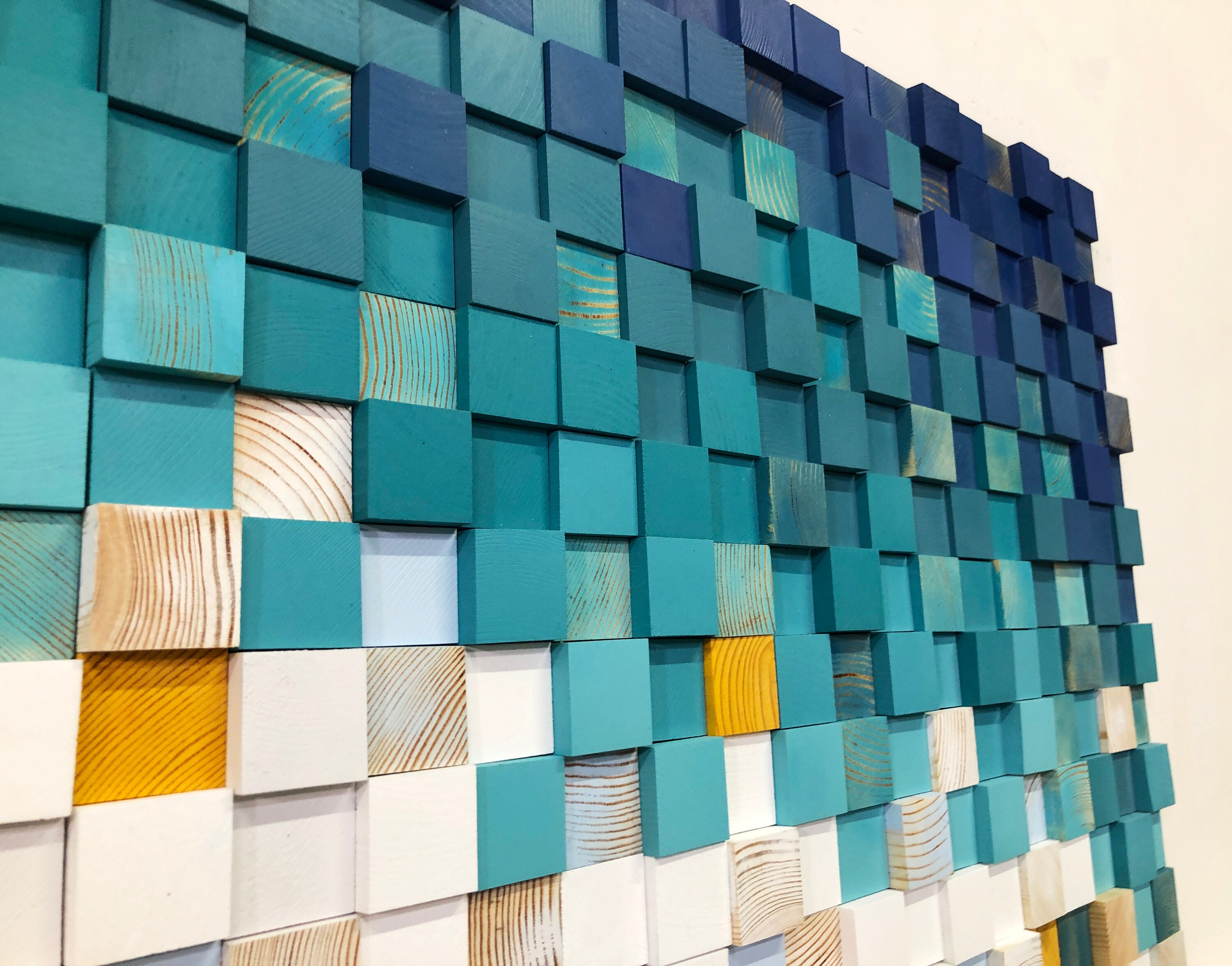 Reclaimed Wood Sound Diffuser Wall Acoustic Panel Art - Etsy