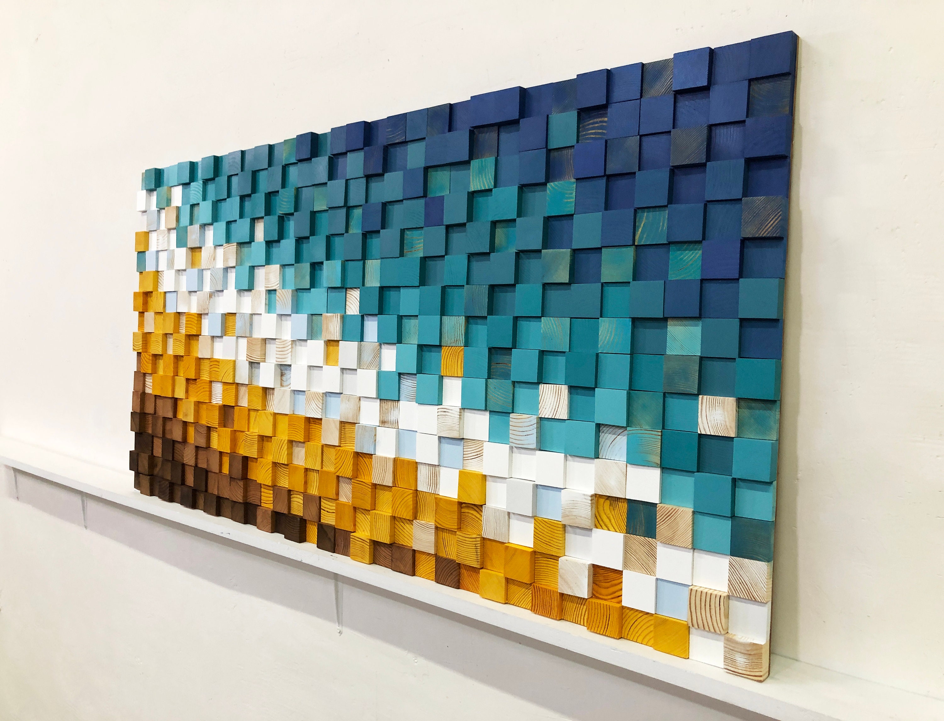 Reclaimed Wood Sound Diffuser Wall Acoustic Panel Art - Etsy