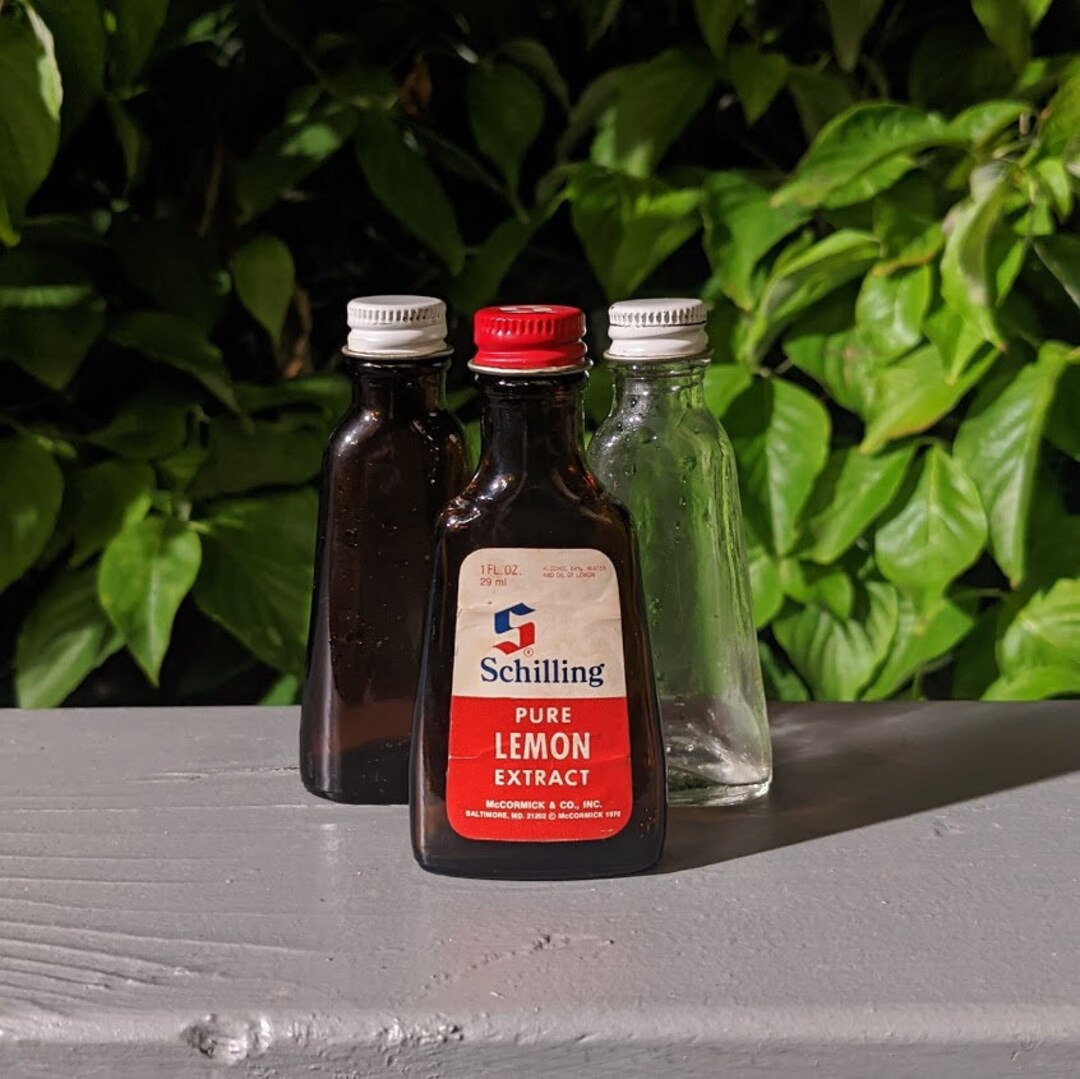 Tiny Glass Bottles Baking Extract Mccormick Vintage Set of - Etsy