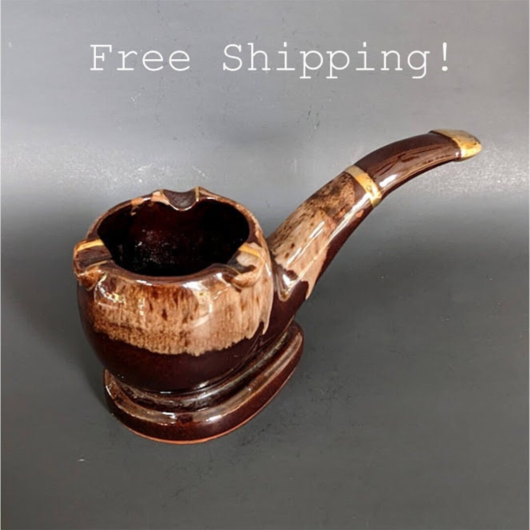 Smoking Pipe Ashtray, Vintage Ceramic Tobacco Pipe Ashtray - Etsy