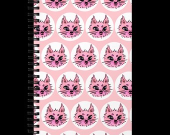 Cat Notebook Pink - Etsy