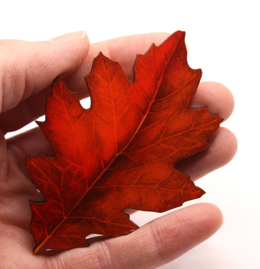 Fall Oak Leaf Lapel Pin, Made From My Original Art - Etsy
