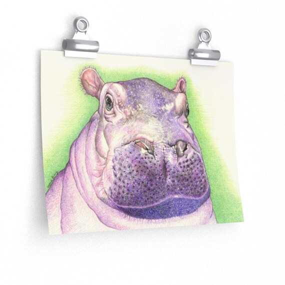 Cute Purple Hippo