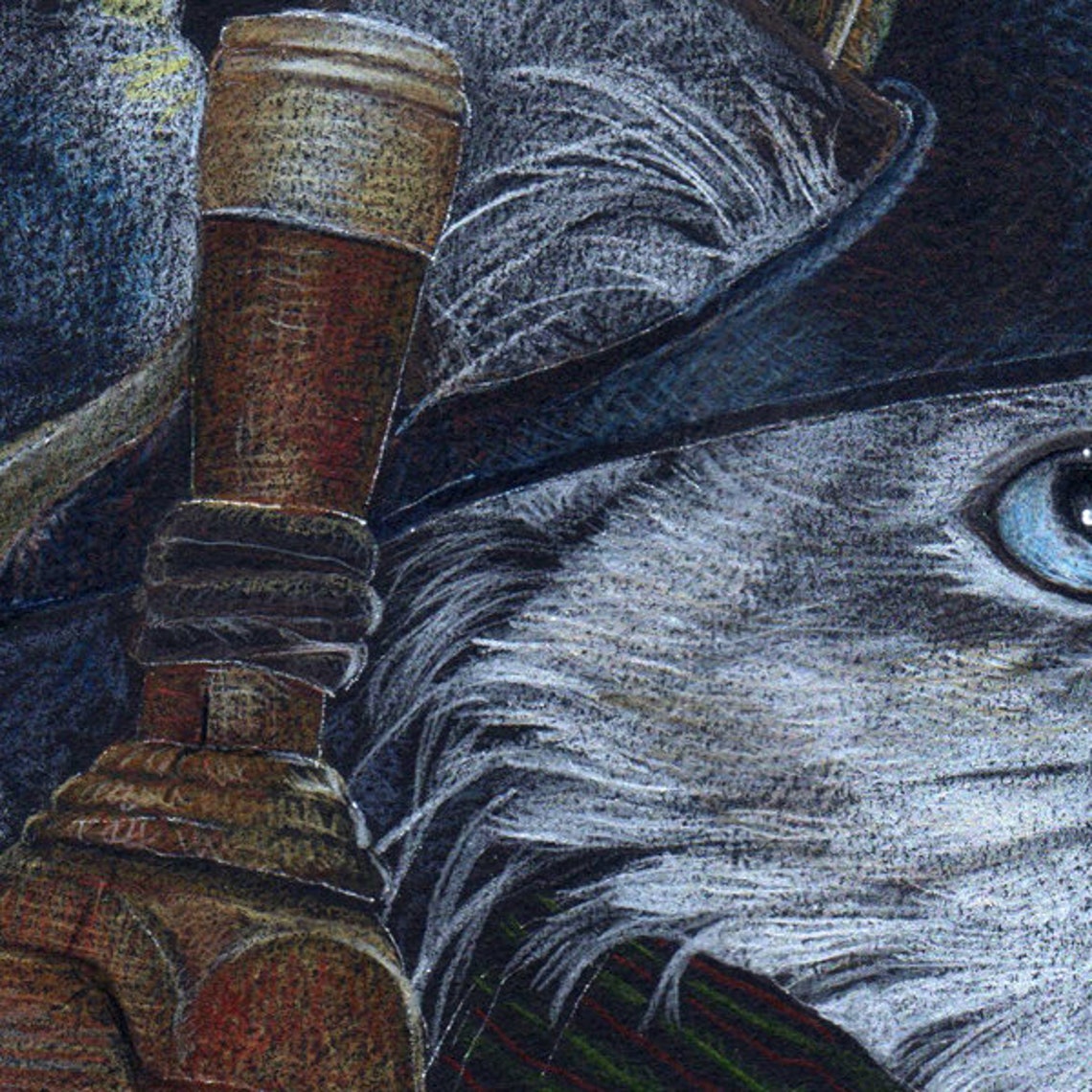 Sea Captain Cat Print From My Original Color Pencil Drawing - Etsy