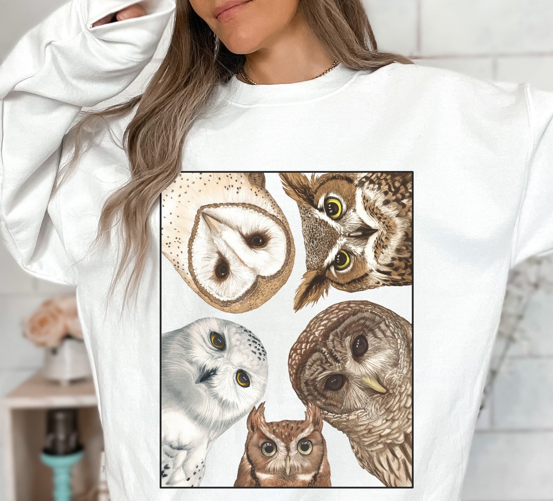 Snowy Owl Sweet Shirt Fall Apparel Screech Owl Bird Shirt Bird Lover ...