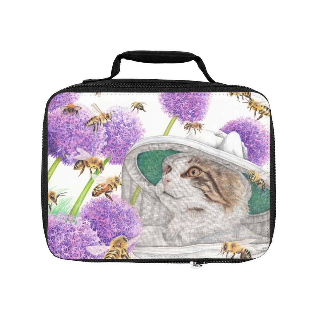 Cute Cat, Bee Keeper Cat Lunch Box, Bee Cat, Pollinator Bee, Lunch ...