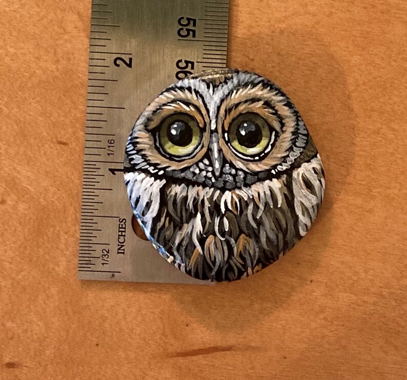 Sweet Little Owl Rock Original Hand Painted Owl Stone Rock - Etsy