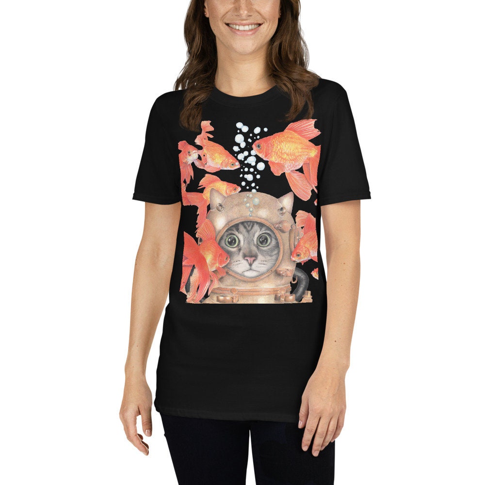 The Scuba Cat Original Color Pencil Drawing by Wendy Hogue - Etsy