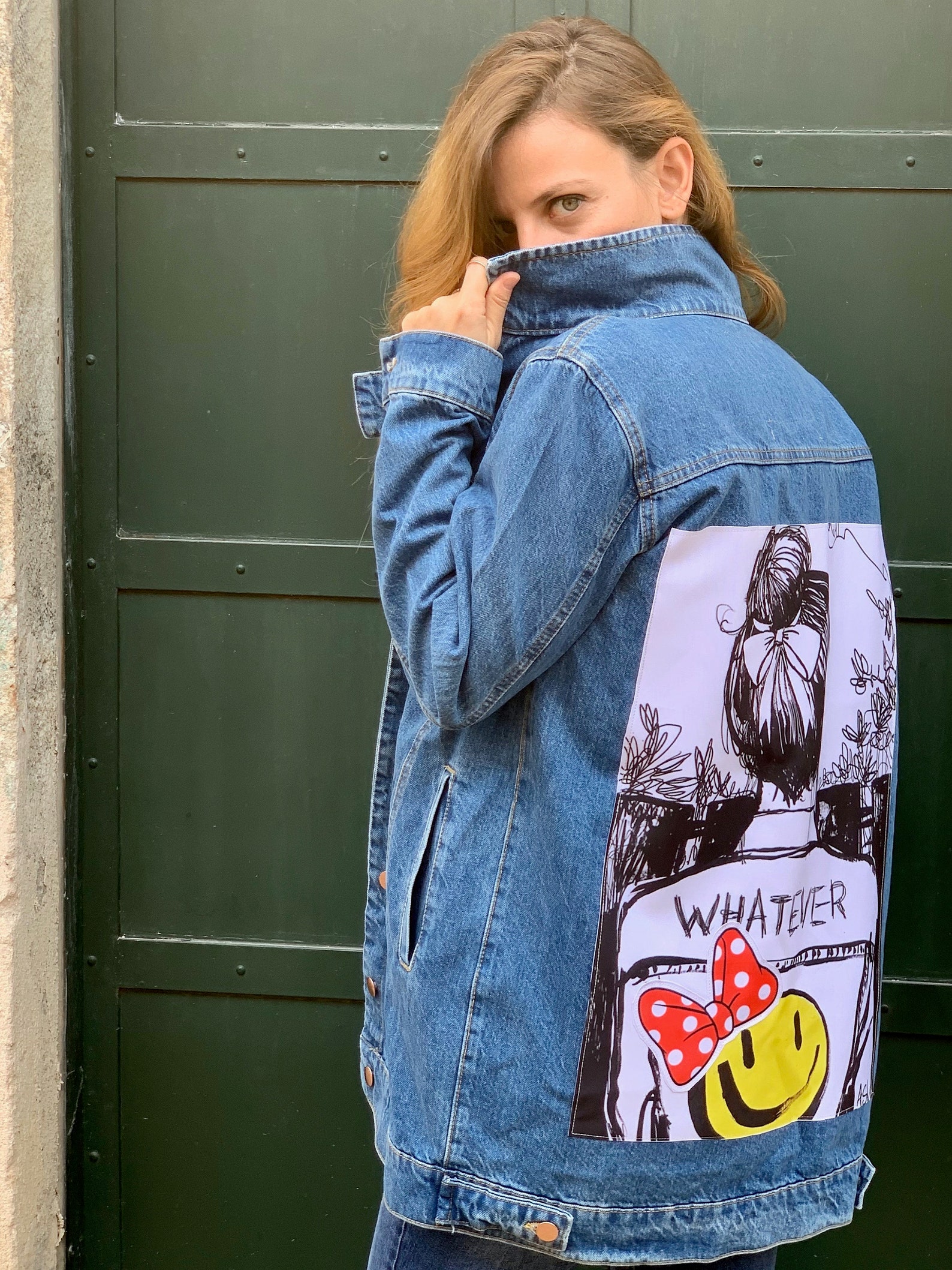 Custom Denim Jacket, Flower Pattern Hand Embroidered Denim Jacket ...